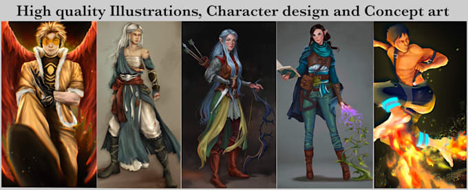 Make incredible illustrations and concept art of characters and props ...