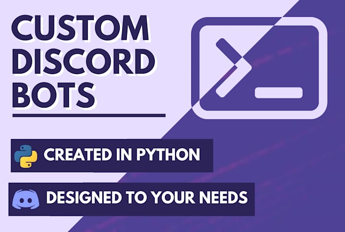 Make a custom discord bot by Mlouie190 | Fiverr