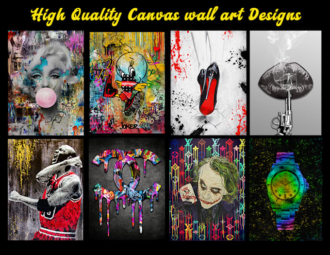 Create unique canvas wall art designs by Aisha_ahmad1 | Fiverr