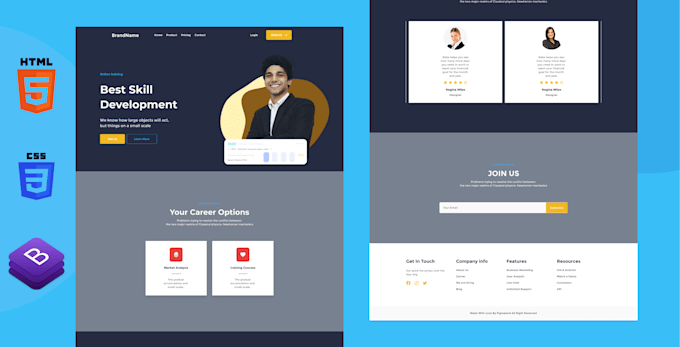 Create responsive website using html,css and bootstrap by Bhautik_00 ...