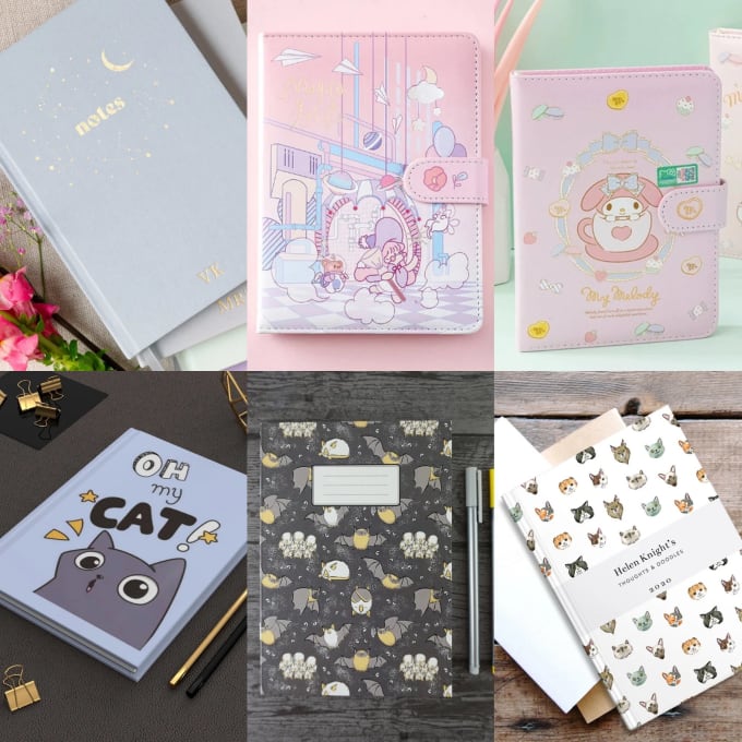 Design cute covers for notebooks and journals by Asena_ | Fiverr