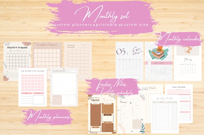 Design custom, high quality printable planners by Darkthar | Fiverr