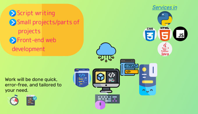 Write Java Python Html And Css Scripts Code And Short Projects By Salmansattar24 Fiverr