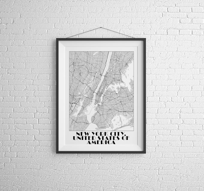 Create a custom wall map of any city by Mstudios2021 | Fiverr