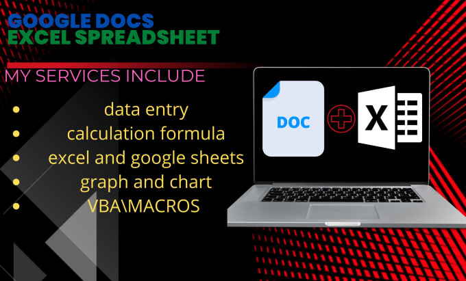 Creat google docs, excel workbook, online excel by Wordtypingpro | Fiverr