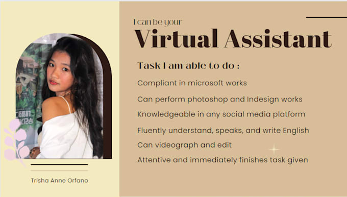 Be your creative virtual assistant by Trishaorfano | Fiverr