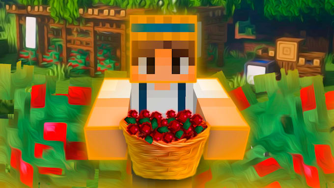 Minecraft thumbnail farmer berry by Devilfishdesign | Fiverr