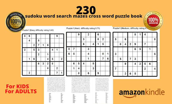 Make 230 puzzles, sudoku, mazes, wordsearches by Achrefyou | Fiverr