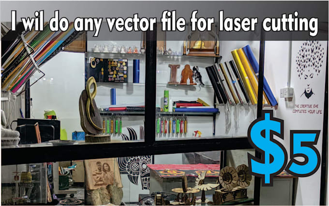 Draw custom vector file for laser cutting dxf svg ai cdr pdf by ...