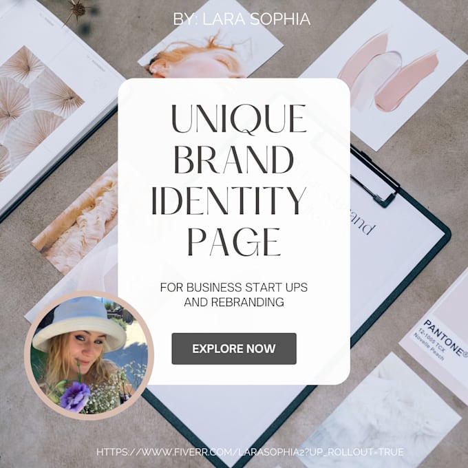 Create a brand identity page with fonts, colour, slogans etc by ...