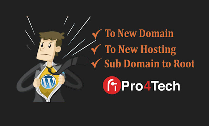 Transfer your wordpress site within 24 hours by Pro4tech_web | Fiverr
