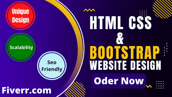 Create responsive website with by html css and bootstrap by Yousuf_web ...