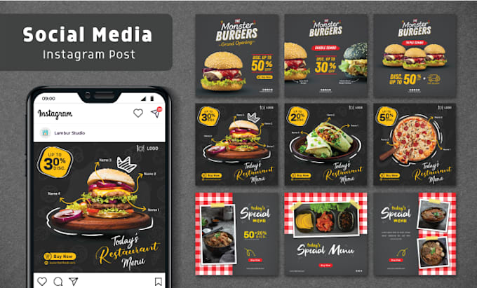 Design any custom social media posts, banner, and illustration for your ...
