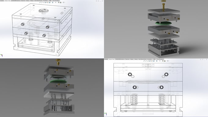 Create mold design with plastic injection simulation by Eldesignor | Fiverr