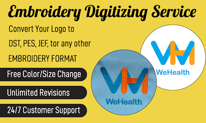 Digitize logo into embroidery digitizing dst, emb, jpeg by Jureehyder ...