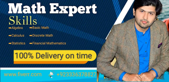 Be your math expert, discrete mathematics, calculus and linear algebra ...