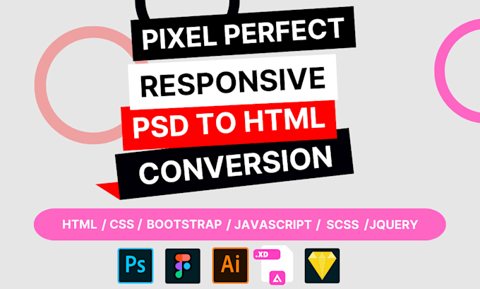 Do high quality psd to html conversion clean responsive and seo optimized by Yasinshari7 | Fiverr