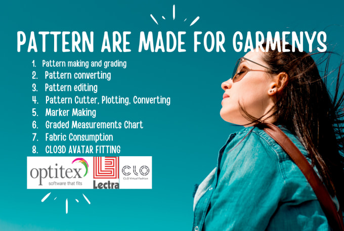 Make clo3d fitting and optitex 2d pattern costing or sample by ...