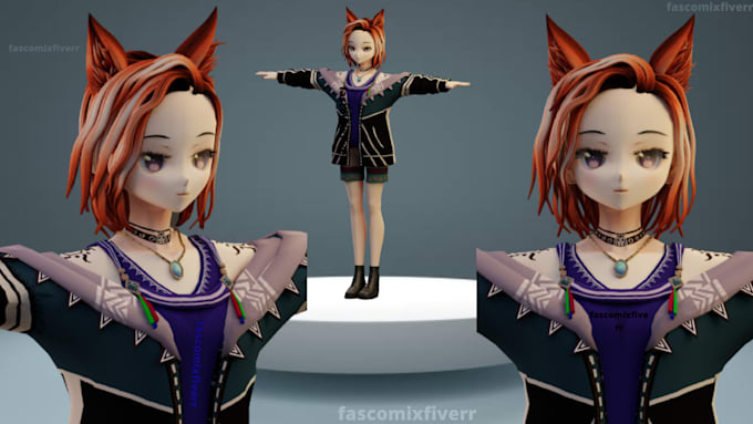 Design vrchat avatar, 3d model, vtuber, vroid in any style by Fascomix ...
