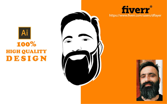 Create an amazing vector portrait logo from your photo by Dflayer | Fiverr