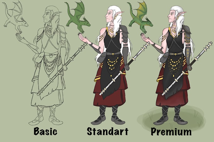 Draw your oc, dnd character or other character by Englasagi | Fiverr