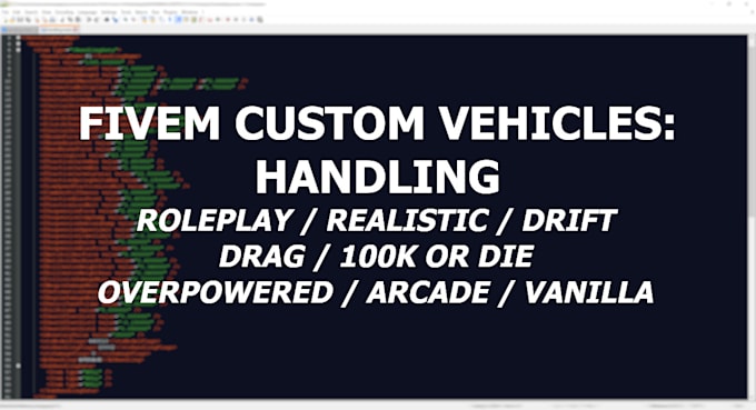 Adjust handling for fivem vehicles by Rxkyrxbyn | Fiverr