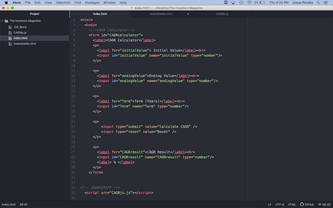 Design your website with js, html and css by Jperalta1 | Fiverr