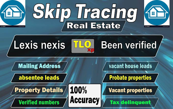 Do real estate skiptracing in bulk using tloxp by Skiptrace97 | Fiverr