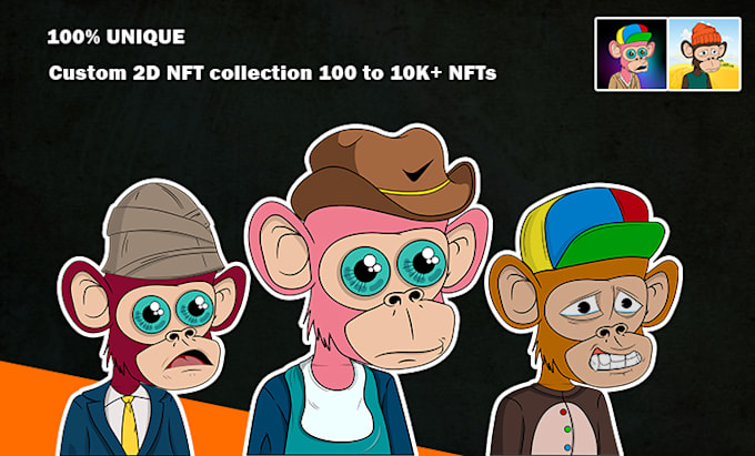 Create unique nft art collection with traits for you by Anidezigns | Fiverr