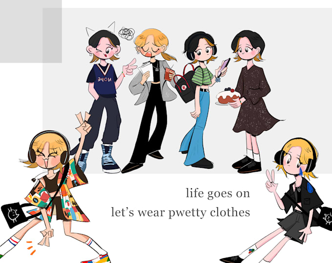 Draw cute illustration of you as main character by Chodingjr | Fiverr