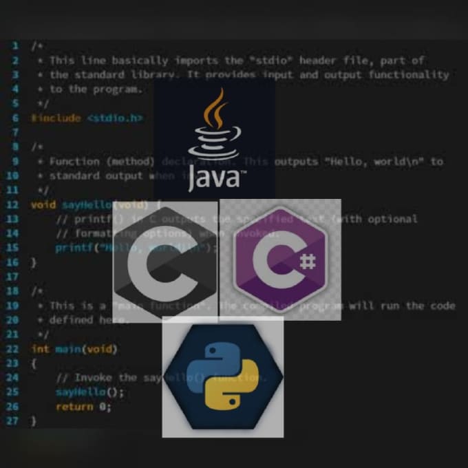 Do Your Java C C Sharp And Python Programming Tasks By Nate 58 Fiverr
