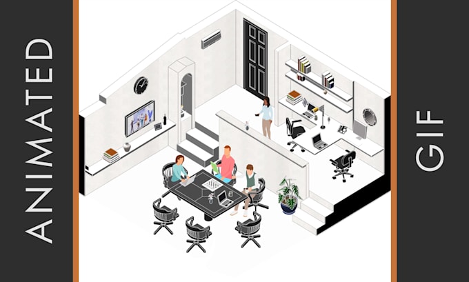 Create animated gif with your illustration renders by Omegagency | Fiverr