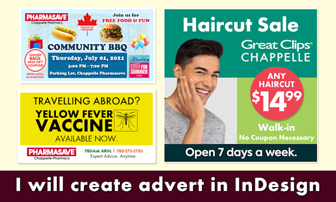 Create an advertisement in indesign by Gfxsiva | Fiverr