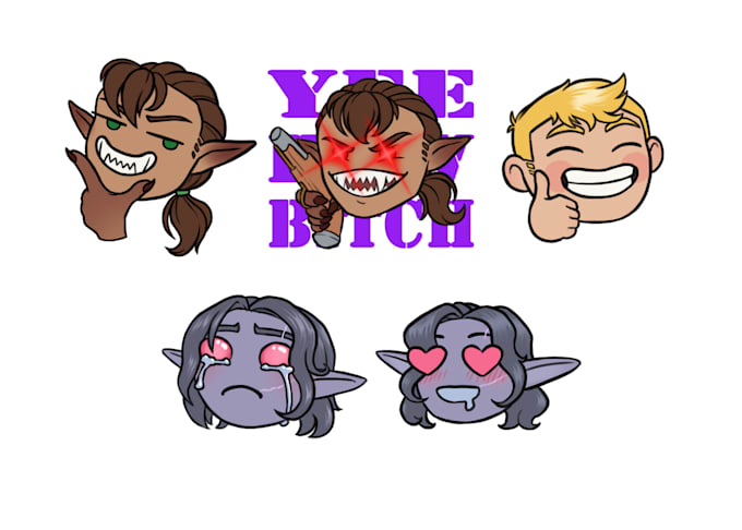 Create custom character emojis for discord by Brynndavidson | Fiverr