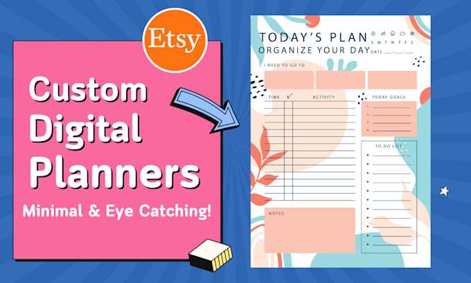 Design etsy digital planner and journal by Zarawaheed79 | Fiverr
