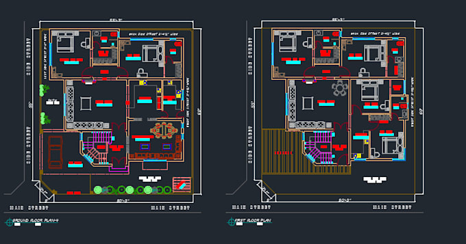 Draw civil 2d floor plan with details and 3d max drawing by ...
