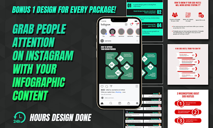 Create attractive instagram infographic post by Jouigraphic | Fiverr