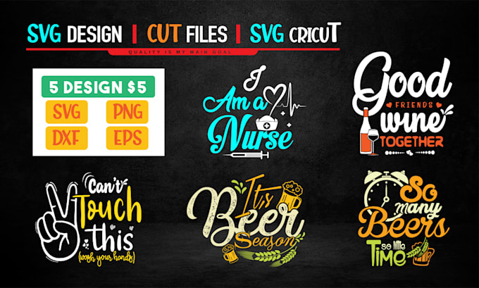 Do svg design cut files cricut dxf png pdf or svg bundle by Mehedikur ...