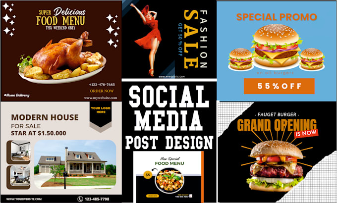 Design social media posts graphics for facebook, instagram by ...