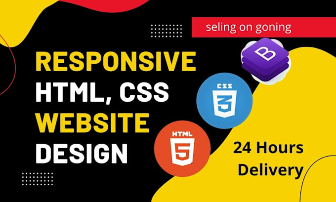 Create responsive website design using html css bootstrap by Hasan2600 ...