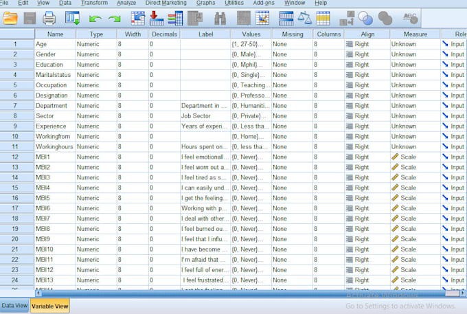 Create a complete spss sheet and do data entry for you by Iqramasoodwork | Fiverr
