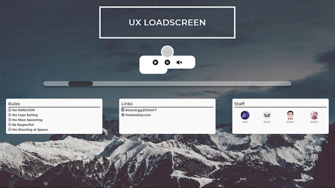 Make a custom loading screen for your fivem server by Gtamodder907 | Fiverr