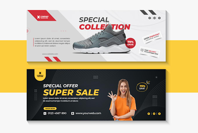 Design web banner ads, flyer, facebook cover and ads by Pavel_design ...