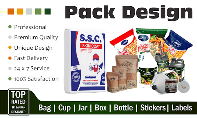 Create attractive package label design creatively by Kasunuc | Fiverr