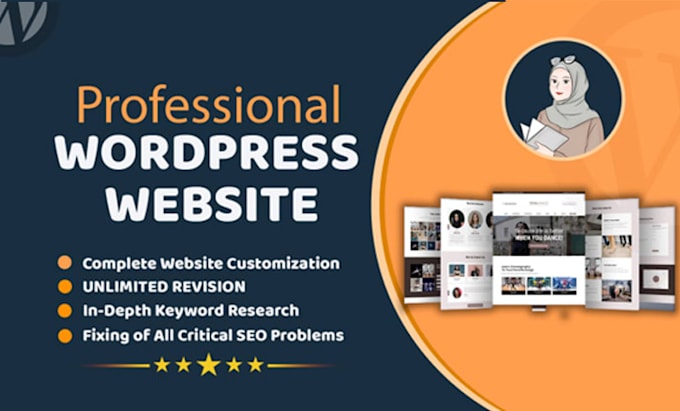 Build a professional responsive wordpress website design or blog by ...