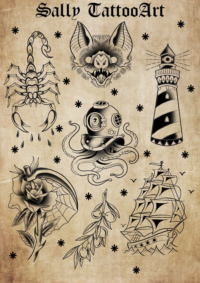 Drawing your tattoo design linework, traditional, japanese by Sallywoe ...