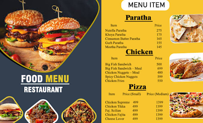 Design professional food menu by Atif4566 | Fiverr