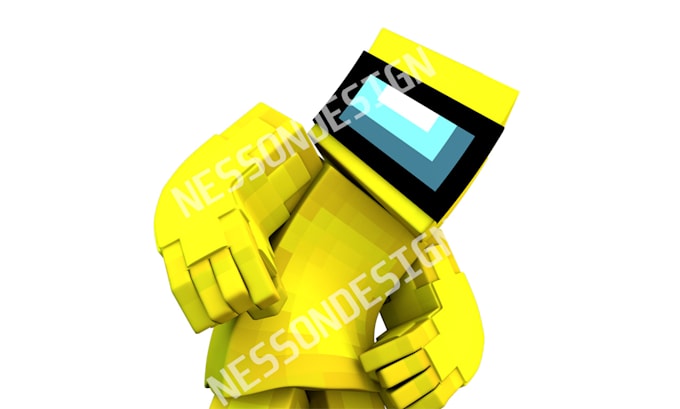 Make 3 high quality transparent minecraft skin render by Nessondesign ...