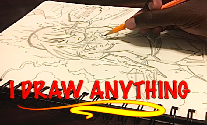 Draw anything traditional drawing by Kingrickart | Fiverr