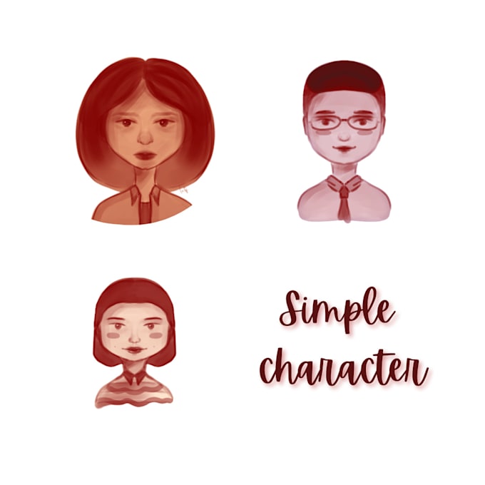 Draw a cute simple character by Lierve | Fiverr